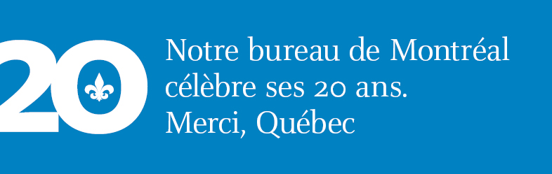 Osler est fier de célébrer ses 20 ans à Montréal